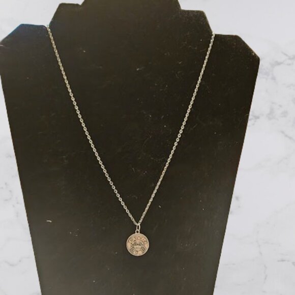 Jewelry | Zodiac Cancer Silver Tinted Necklace Handmade | Poshmark